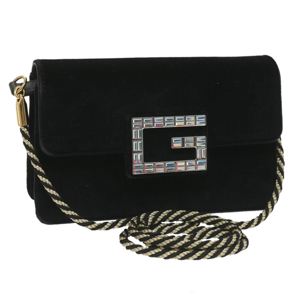 Gucci | Bags | Gucci Square G Shoulder Bag Velor Black 544242 Auth ...
